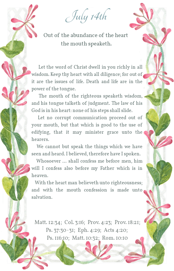 Daily Light July 14th – LIFE ON THE ALTAR
