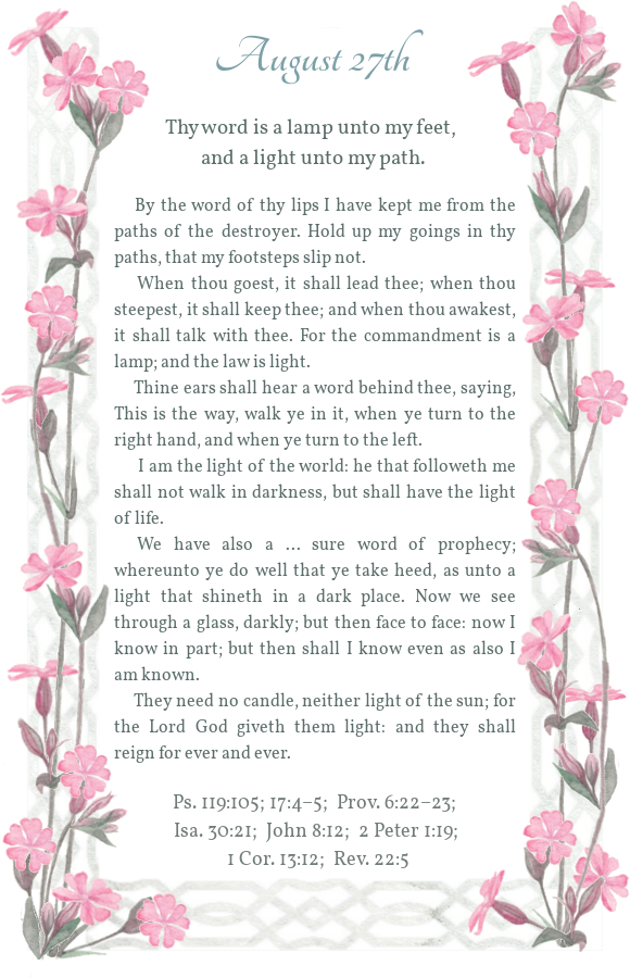 Daily Light August 27th – LIFE ON THE ALTAR